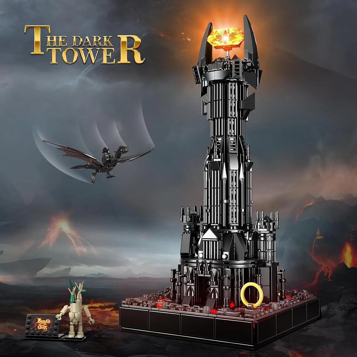Movie-MOC-9643-Magic-Ring-Lord-Rings-Dark-Tower-Sauron-Eye-Model-779PCS ...