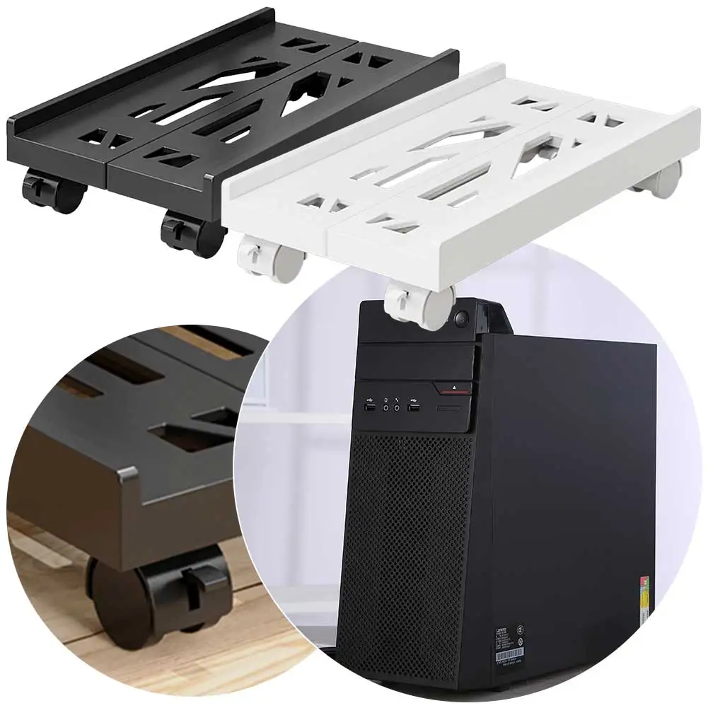 Computer-Tower-Stand-Premium-PC-Tower-Stand-Holder-with-4-Rolling ...
