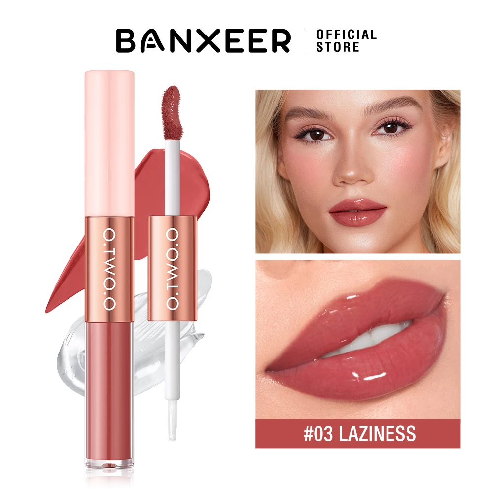 O-TWO-O-Matte-Lipstick-Lip-Tint-Double-end-Lip-Gloss-Lip-Coat-6-Color ...