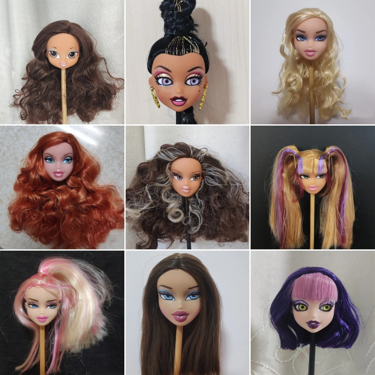 Default-Defects-1-6-Bratz-Doll-Old-Style-Rare-Black-Skin-Glass-Eye-Head ...