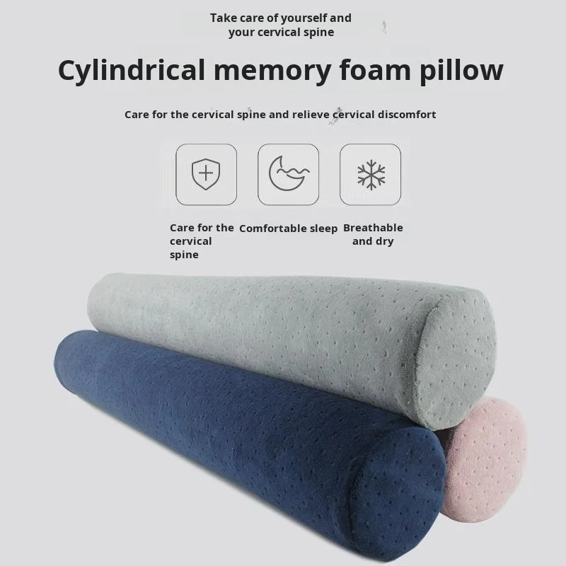 Long-Cylindrical-Cervical-Pillow-Latex-Long-Pillow-Neck-Cervical-Spine ...