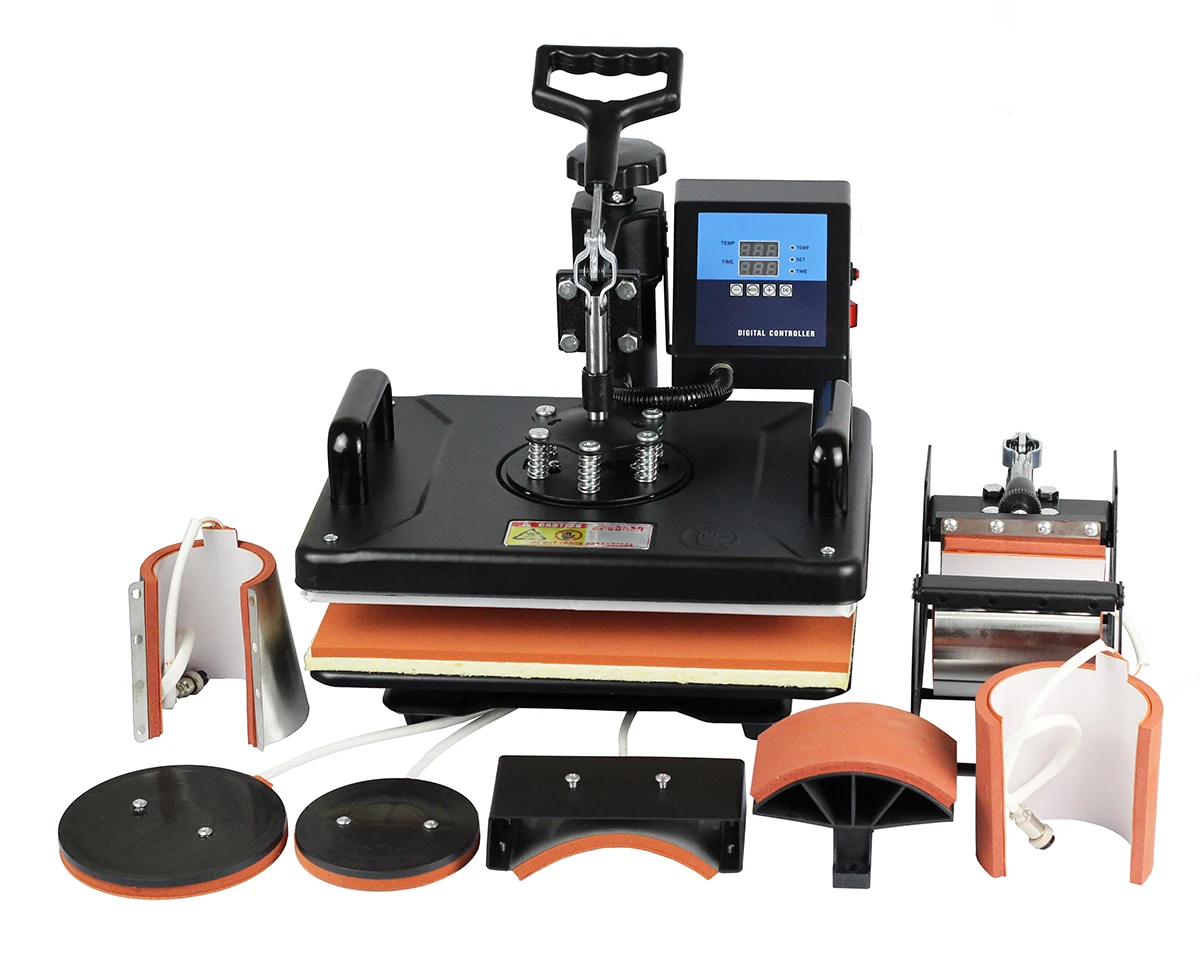 Cheap 30*38CM 7 in 1 Combo Heat Press Machine Sublimation Printer 2D ...