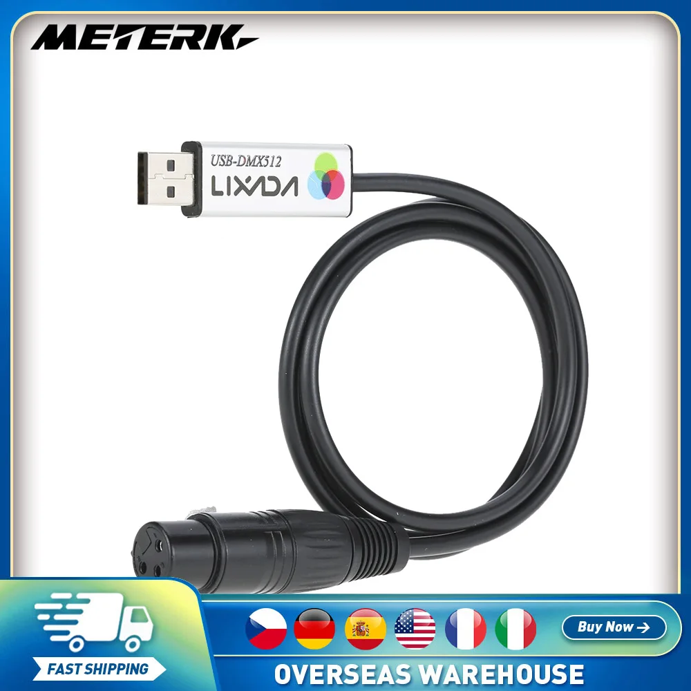 USB-To-DMX-Interface-Adapter-LED-DMX512-Computer-PC-Stage-Lighting ...