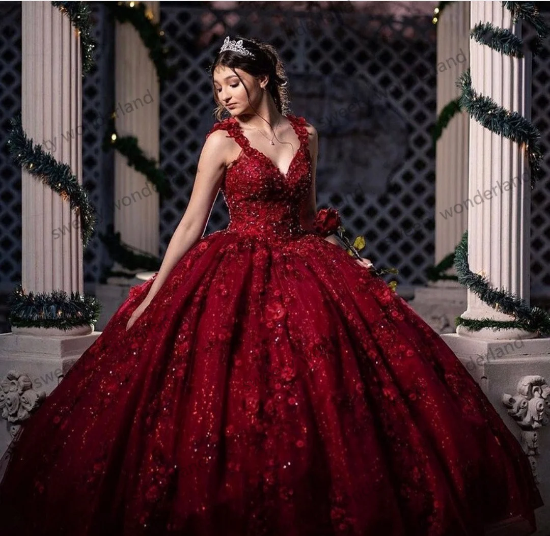 Dark Red Princess Dress