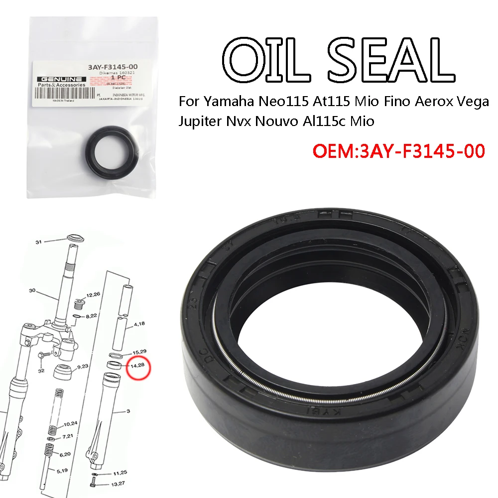 Oil-Seal-Front-Shock-For-Yamaha-Neo115-At115-Mio-Fino-Aerox-Vega ...