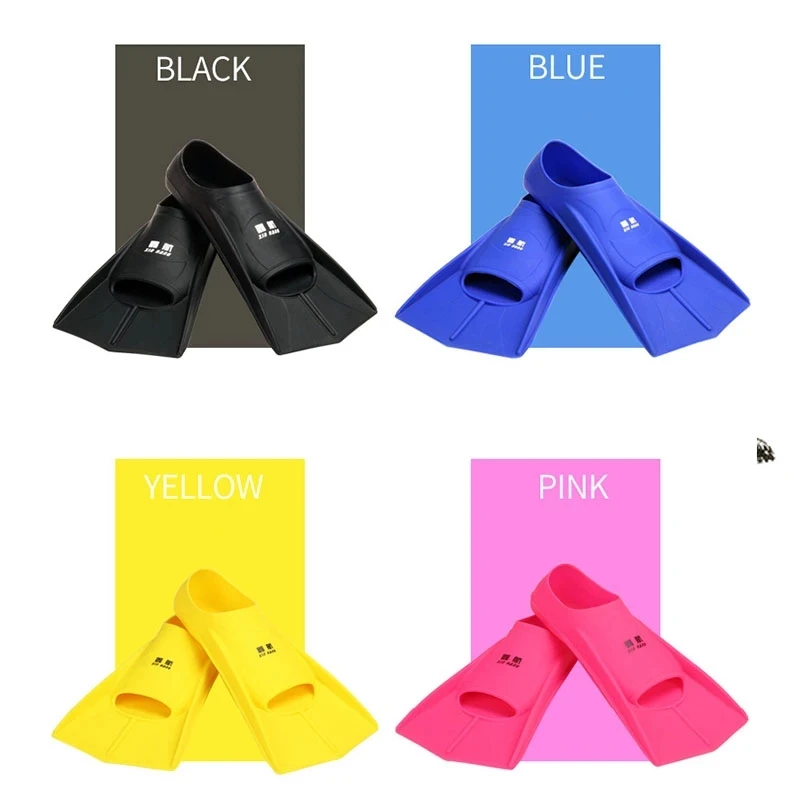 Men Women Children Soft Elastic Silicone Short Scuba Fins Anti-skid ...