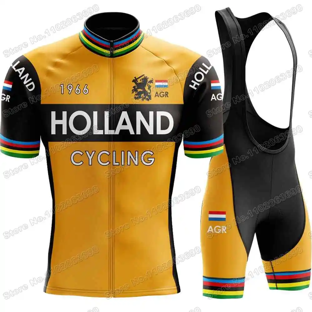 Vintage-Holland-Team-Cycling-Jersey-Set-Dutch-Retro-Cycling-Clothing ...