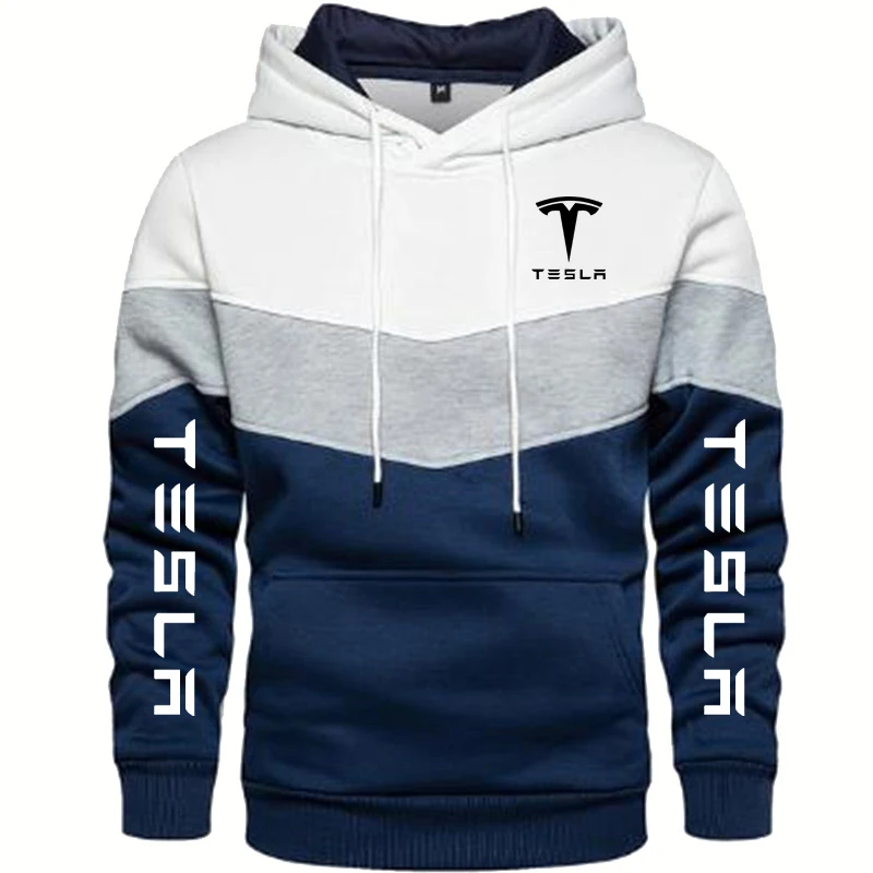 Camisola masculina de algodão tesla com logotipo estampado, pulôver ...