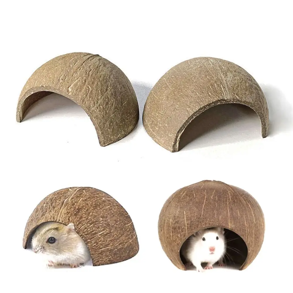 Natural Coconut Shell Coconut Shell Hamster Nest Bite-resistant Small ...