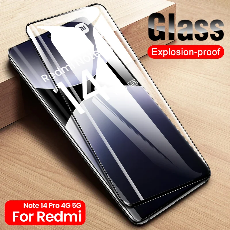 9D Tempered Glass Curved Screen Protectors For Xiaomi Redmi Note 14 Pro ...