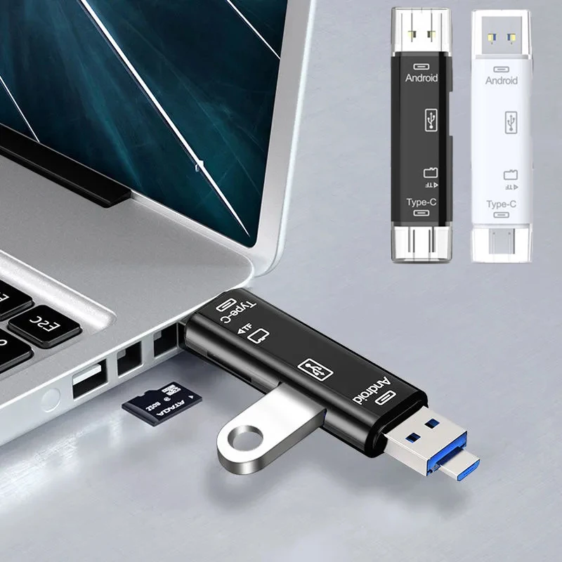 Creative-5-in-1-Card-Reader-Folding-USB-Type-C-Micro-USB-OTG-TF-Card ...