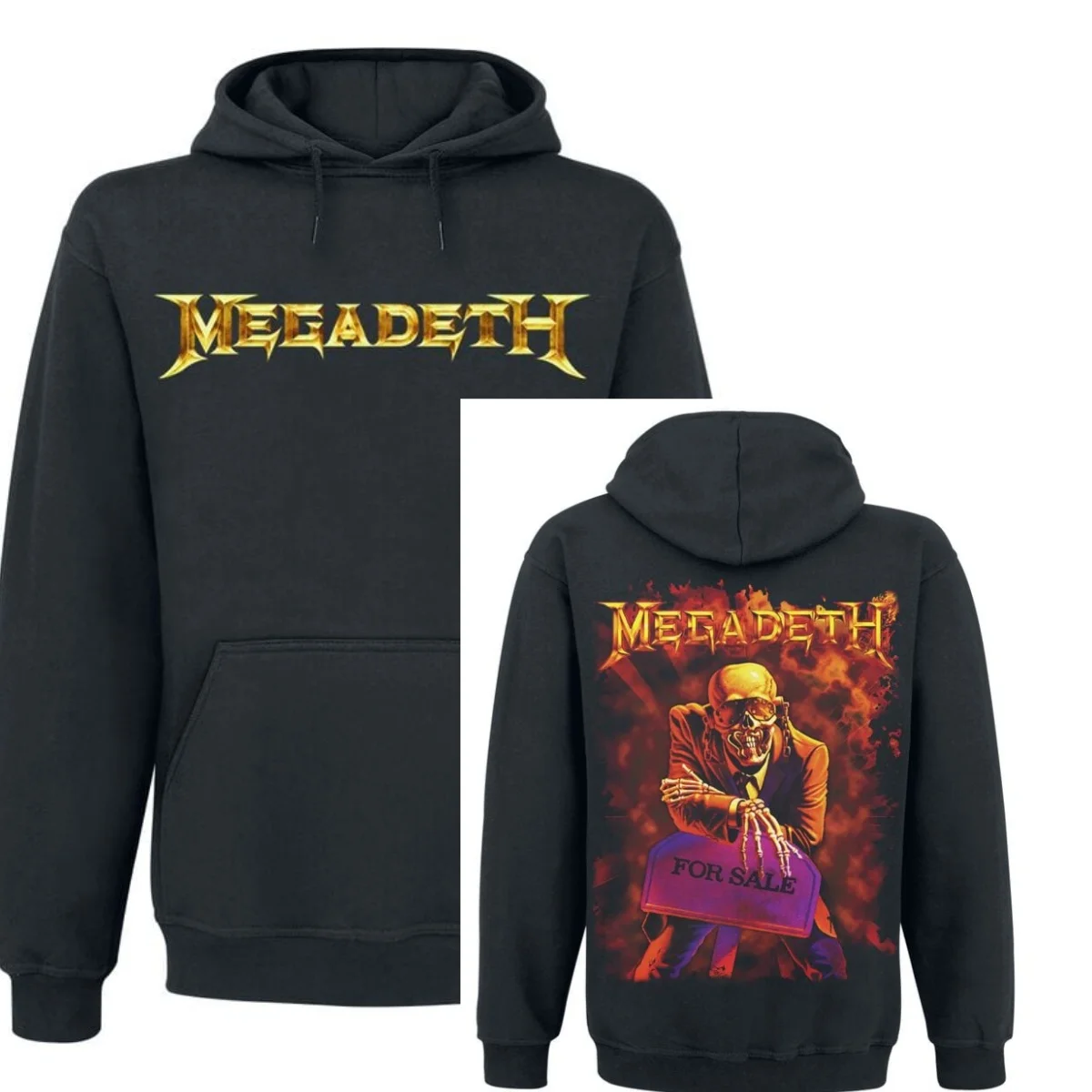 Megadeth Hoodie Metal Graphic Print Men's and Women's Loose Warm Hoodie ...
