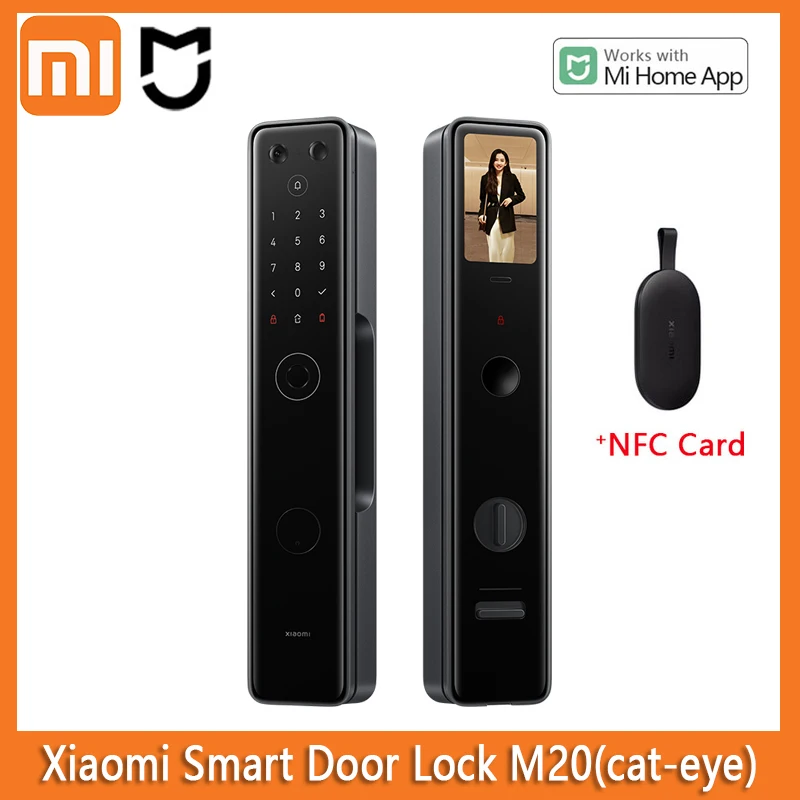 Xiaomi Smart Door Lock M20 Cat Eye Visual Screen Fingerprint Bluetooth ...