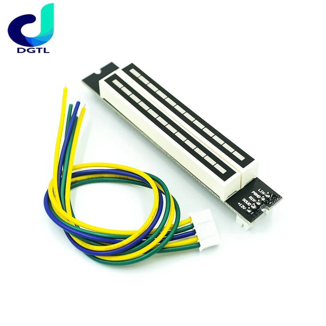 Double 12-bit double channel LED music spectrum level indicator light ...