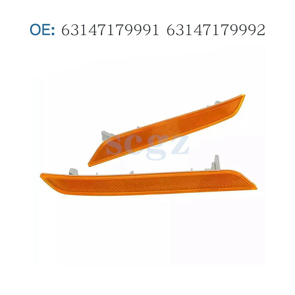 2Pcs Amber Front Bumper Fender Side Marker Reflector Light For B M W X6 ...