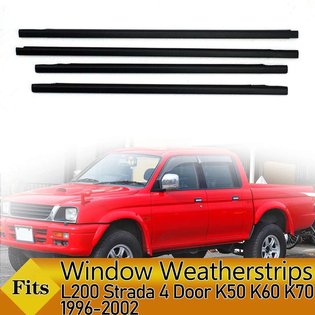 4PCS Outer Windows Rubber Weatherstrip Waterproof Pressure Seal Belt ...