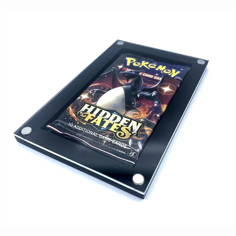 Acrylic-Premium-Pokemon-Card-Protector-Box-Black-Frame-Yugioh-Sports ...
