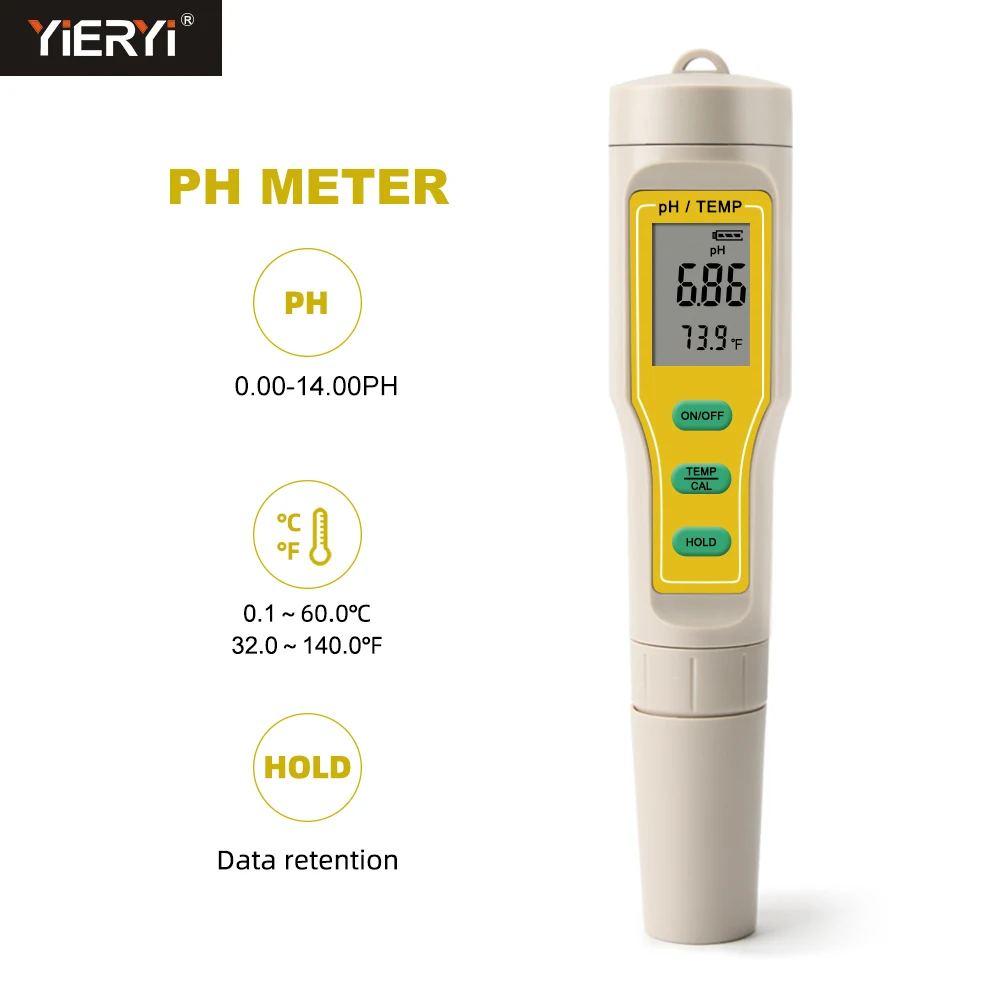 Digital-Temp-PH-Meter-Drinking-Water-Quality-pH-Tester-For-Fish-Tank ...