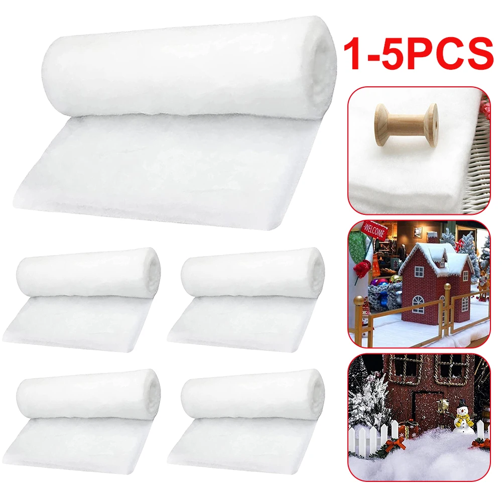 1-5pcs-Fake-Snow-Blanket-Christmas-Decoration-Artificial-Snow-Cotton ...