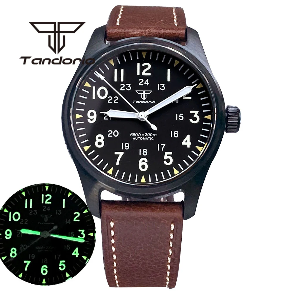 Tandorio-NH35A-PT5000-Black-PVD-39mm-200m-Automatic-Dive-Pilot-Watches ...