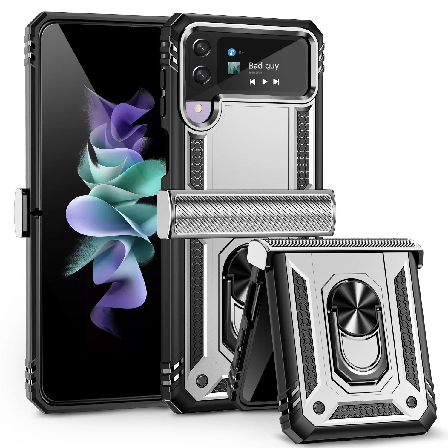 Zflip4-Hard-Armor-Phone-Case-for-Samsung-Galaxy-Z-Flip-4-5G-Flip3-Flip4 ...