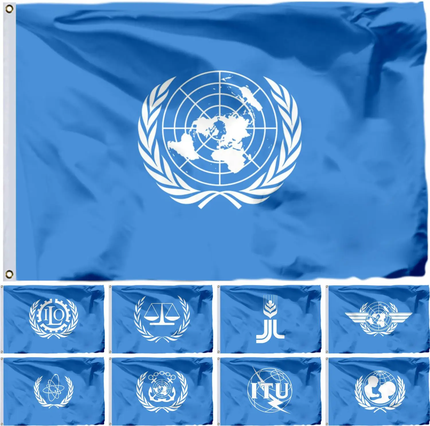 United-Nations-UN-Flag-90x150cm-3x5ft-IAEA-Flags-UNESCO-and ...