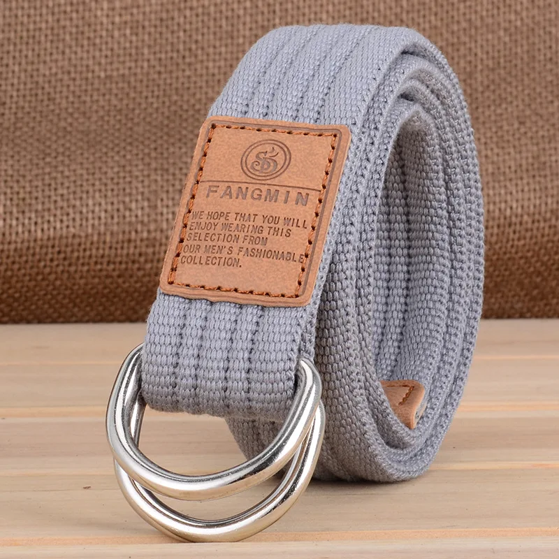 17 Kleuren Unisex Canvas Riem Voor Mannen Vrouwen Fashion Alloy Dubbele ...