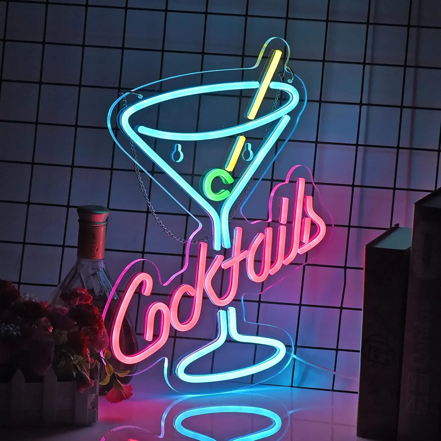 Cocktails-Neon-Signs-Beer-Bar-Club-Bedroom-LED-Neon-Lights-Sign-for ...