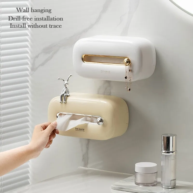 Wall-Hanging-Tissue-Box-Dispenser-Tissue-Holder-Storage-for-Bathroom ...