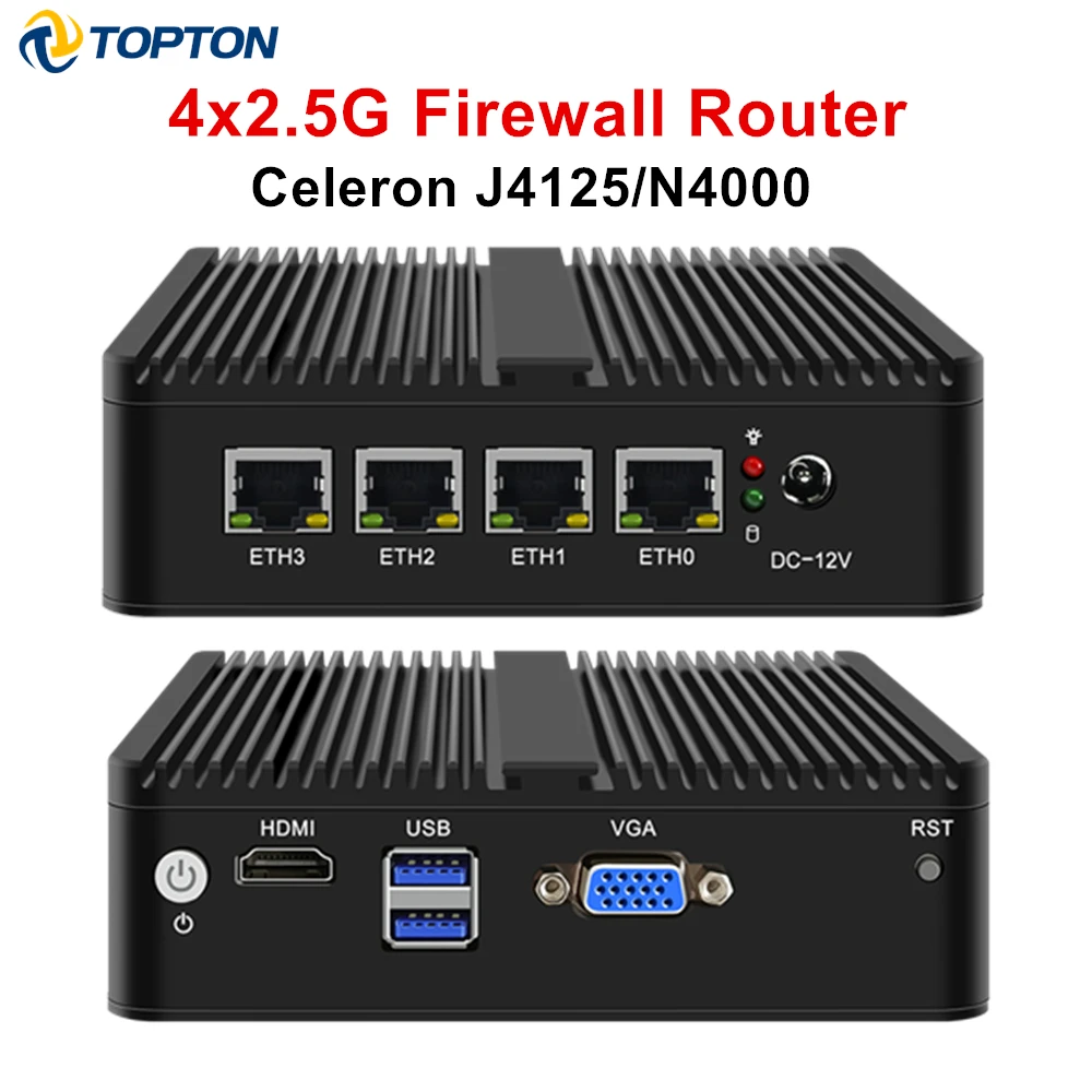 Fanless-Soft-Router-Intel-Celeron-J4125-N4000-Firewall-Appliance-4x ...