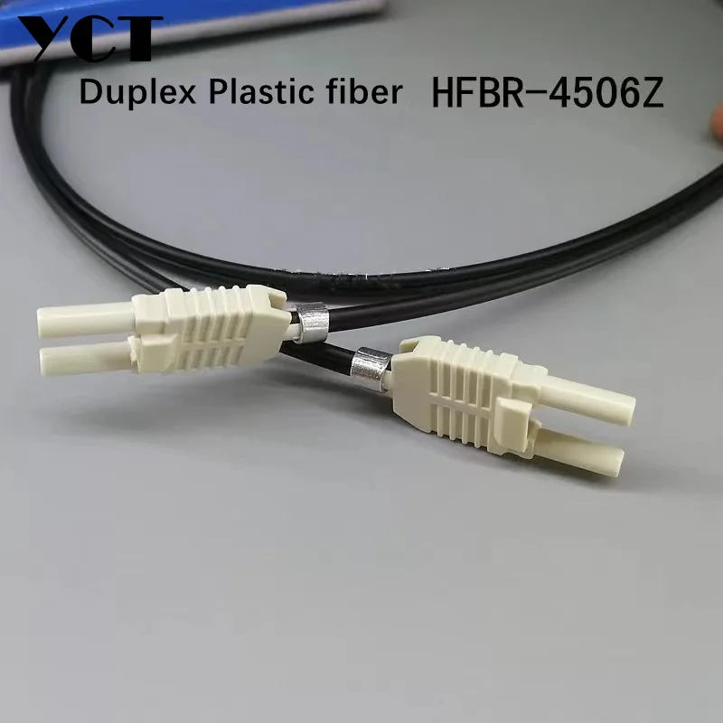 2pcs hfbr-4506z-hfbr-4506z duplex patchcord Plastic optical fiber jumper connector dual core ...
