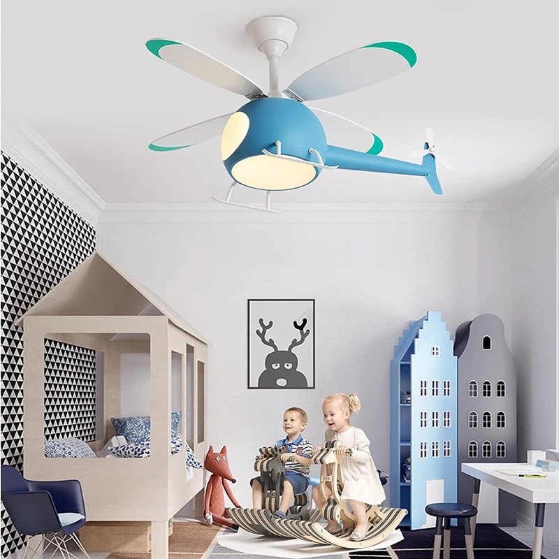 Modern Ceiling Chandelier Lamp Kids Room Ceiling Fan With Light Bedroom ...