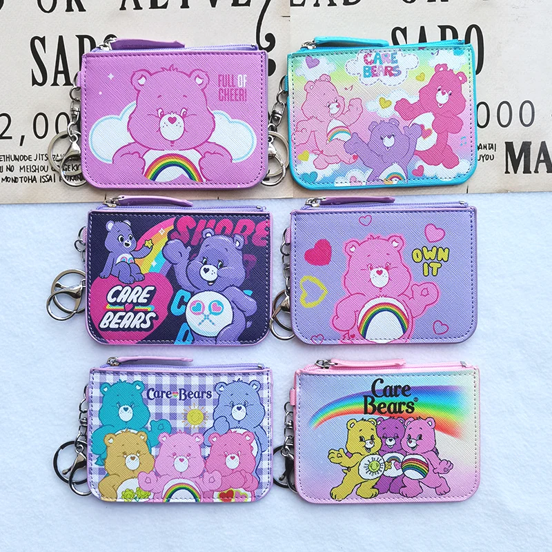 New-Candy-Color-Care-Bears-Leather-Zero-Wallet-Cartoon-Zipper-Bag-Id ...