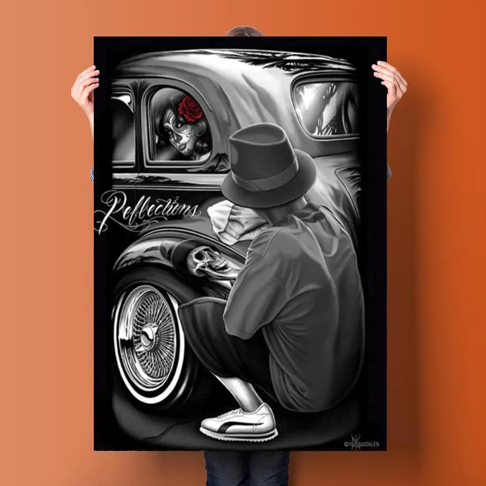 Chicano Lowrider Drawings