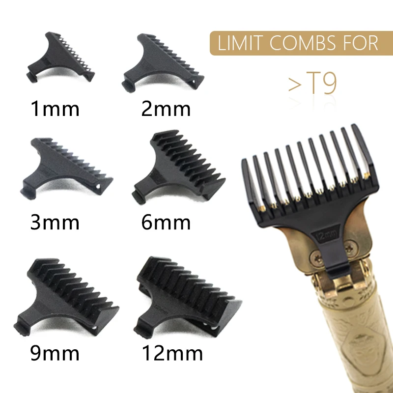 For T9 1/2/3/6/9/12 Mm Professional Hair Trimmer Limit Comb Universal ...
