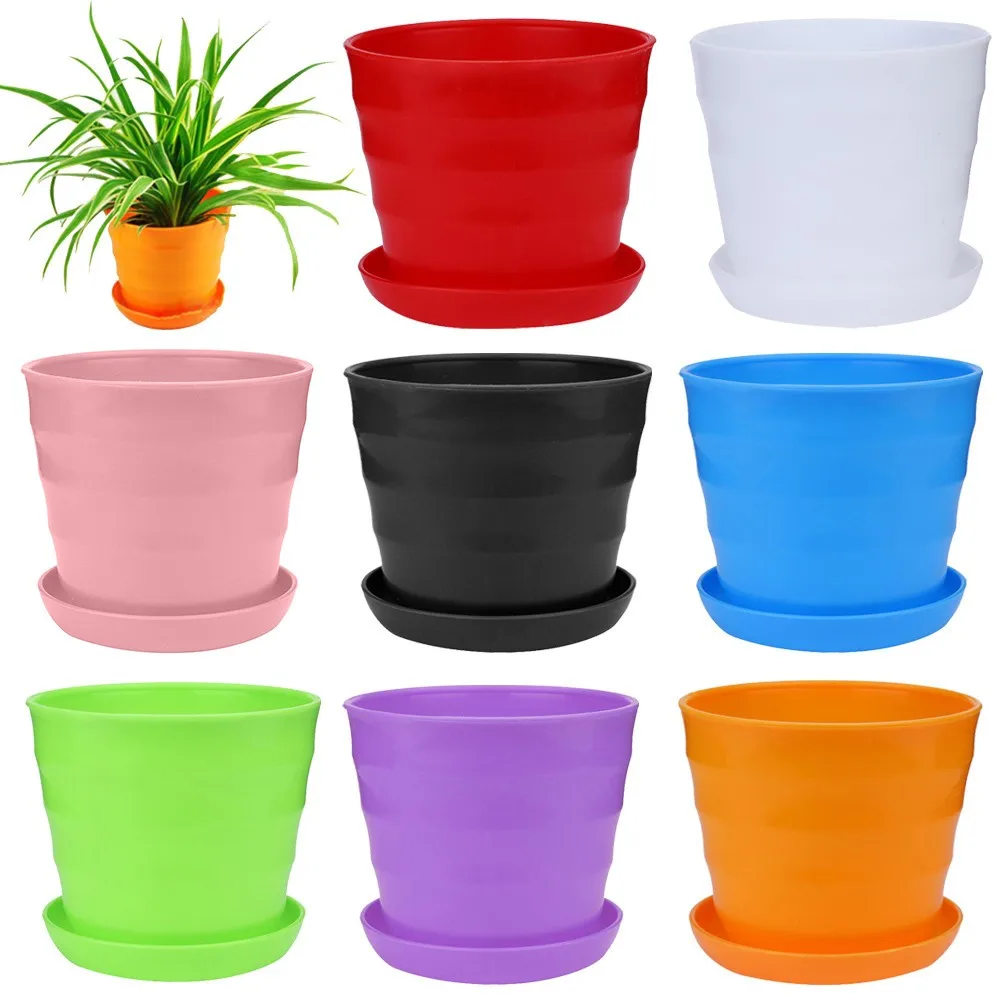 Macetas de plástico para flores, maceteros, macetas para plantar en ...