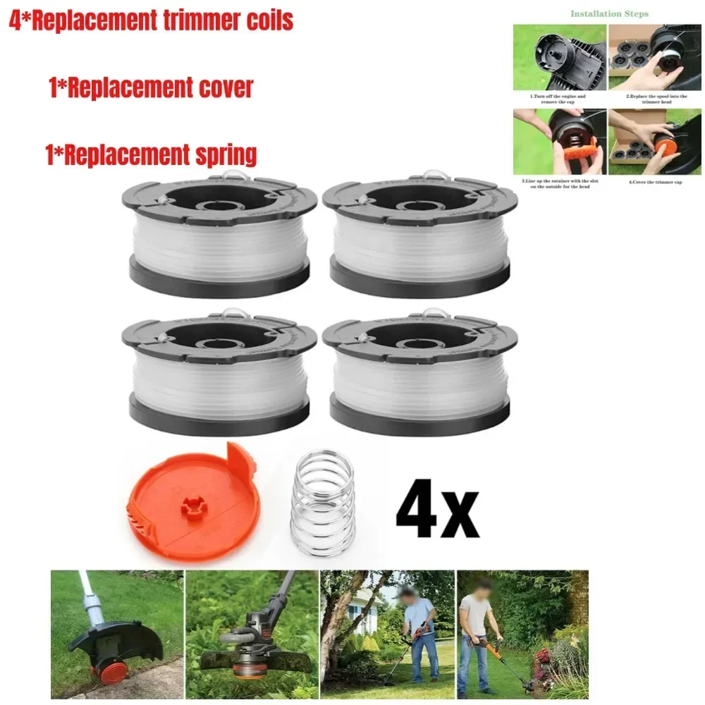 4pc-Line-String-Trimmer-Spool-Scap-Cover-Coils-With-Coil-Lid-For-Black ...