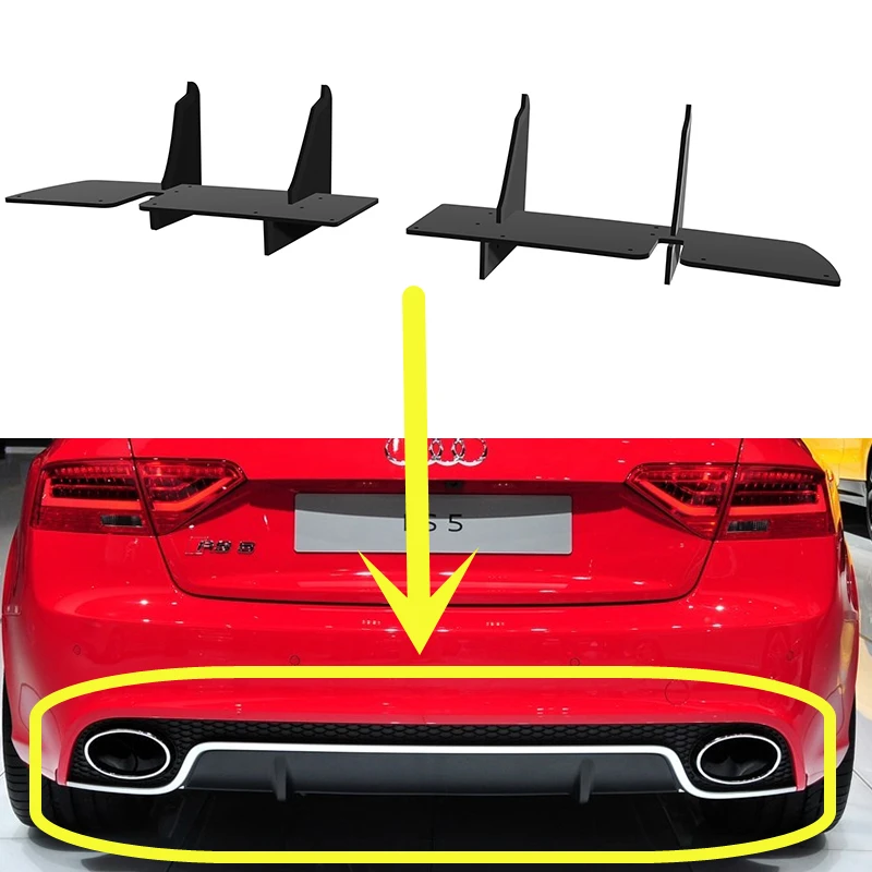Use For Audi RS5 RS 5 Coupe 2011--2014 Year Rear Diffuser Bumper Lips ...