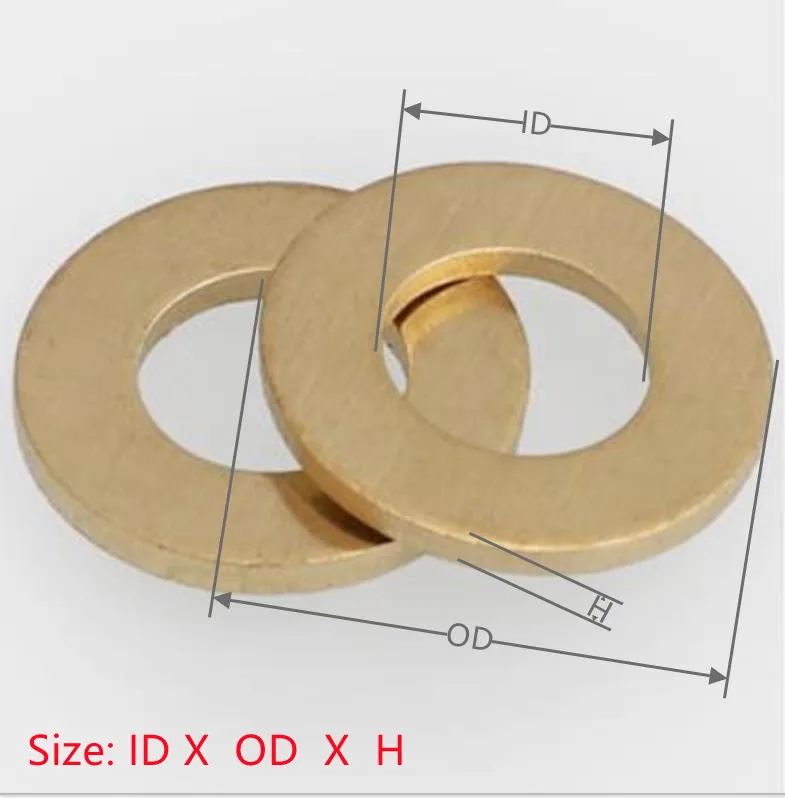 2/100pcs M2 M2.5 M3 M4 M5 M6 M8 M10 M12 M14 M16 GB97 DIN125 Solid Brass ...