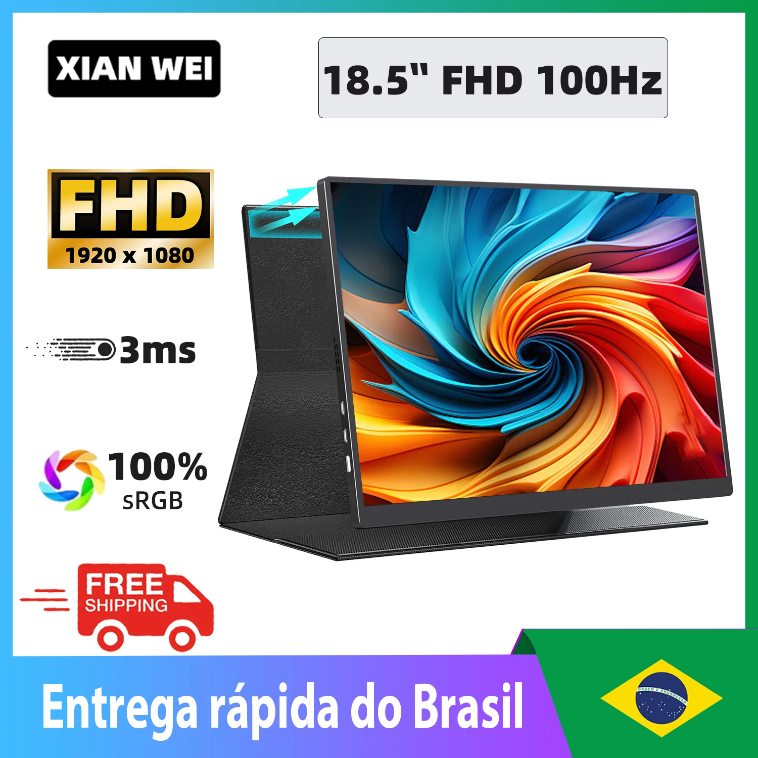 Monitor-port-til-FHD-com-VESA-para-laptop-monitor-de-escrit-rio-tela ...