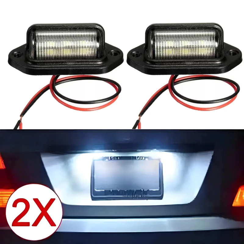 6-LED-Car-License-Number-Plate-Light-White-Bulbs-License-Plate-Lights ...