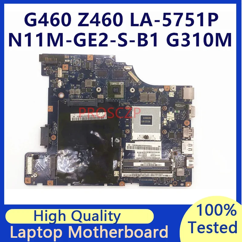 Mainboard For Lenovo G460 Z460 LA-5751P 11S69042924 Laptop Motherboard ...