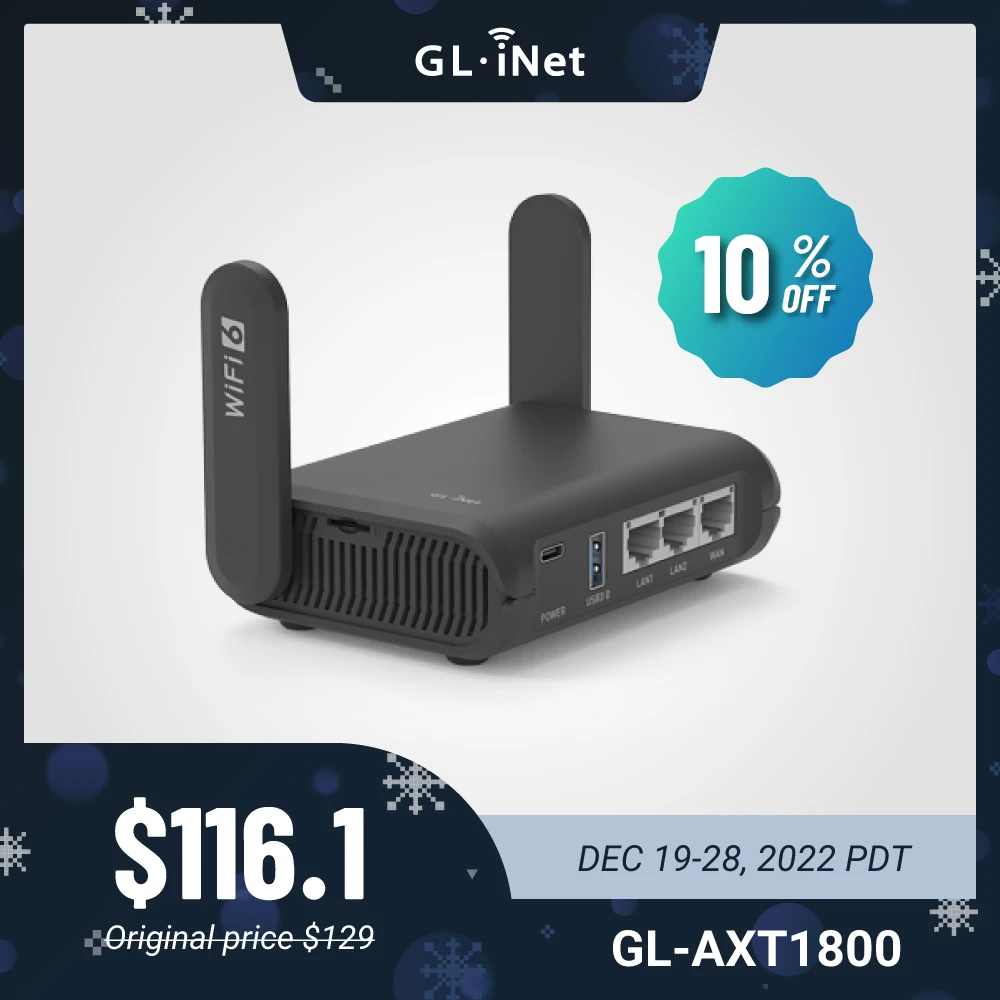 GL. Net GL AXT1800 (슬레이트 AX) 포켓 크기의 와이파이 6 기가비트 여행 라우터, 호텔 및 공용 네트워크 용 ...