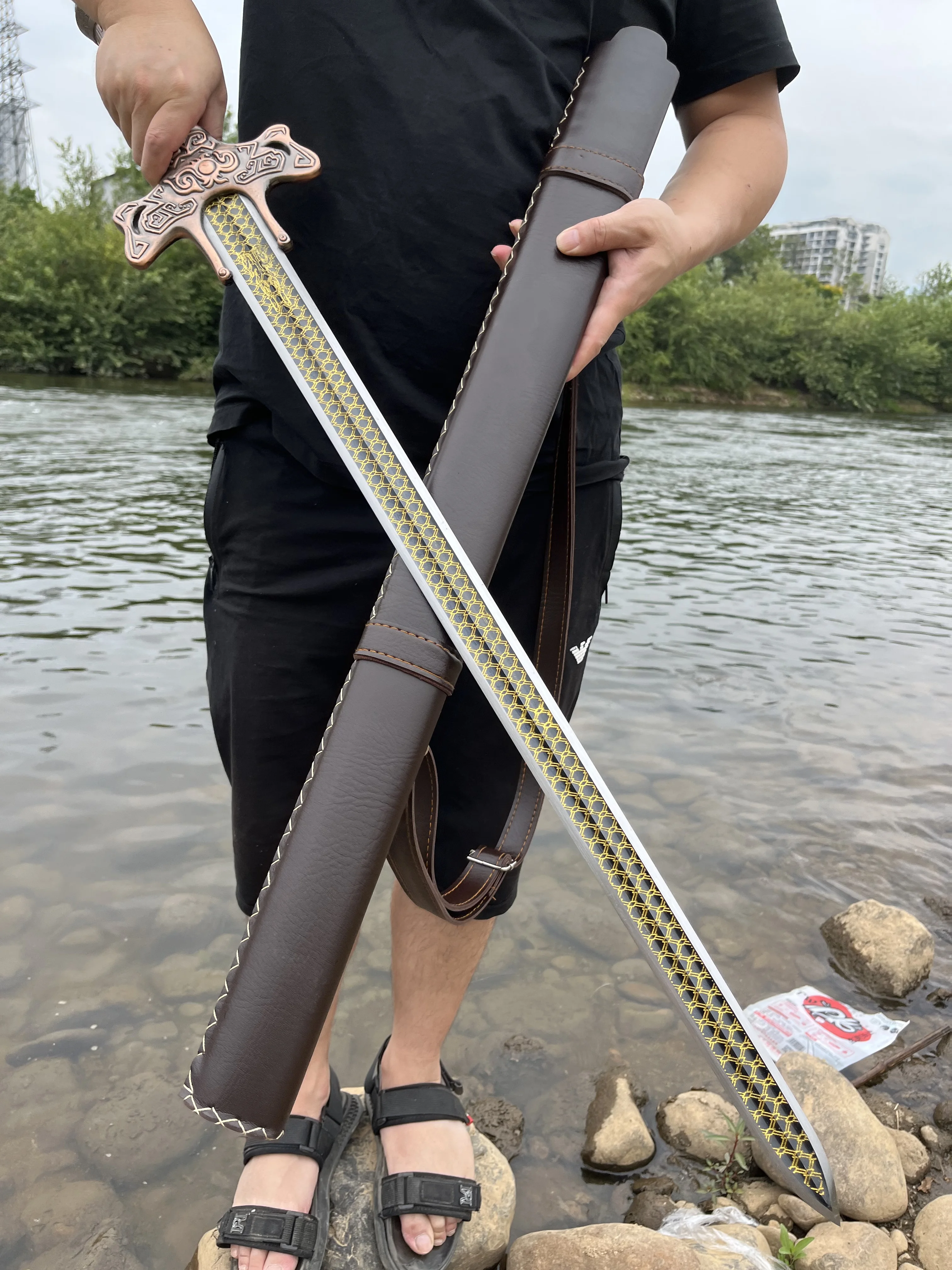 98cm-Medieval-battle-ready-Sword-Metal-True-Sword-High-Steel-Movie ...