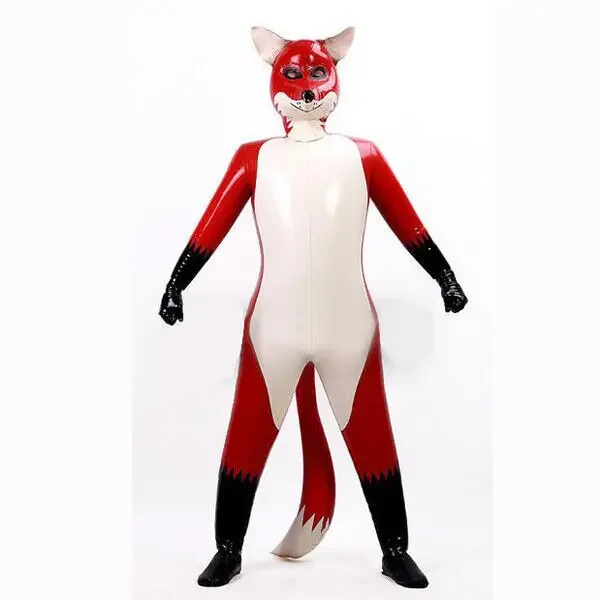 Latex-Rubber-Red-Bodysuit-Inflatable-Cosplay-Fox-Catsuit-Masquerade-0 ...