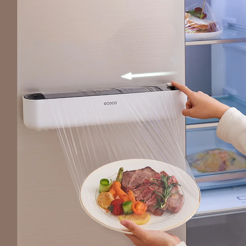 ECOCO-Kitchen-Disposable-Plastic-Wrap-Cutter-Household-Foil-Cling-Film ...