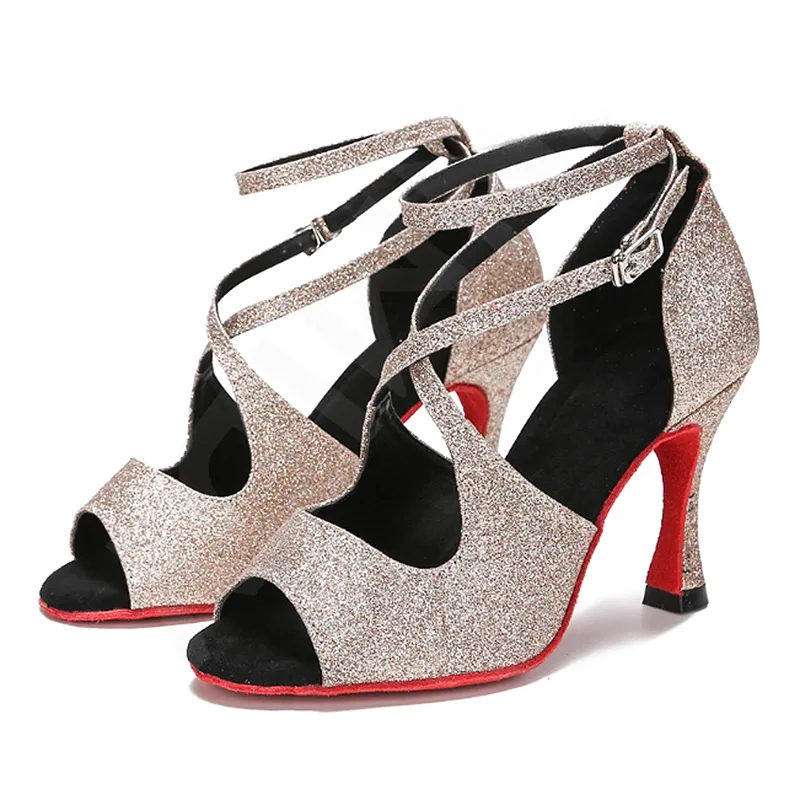 Golden-Latin-Dance-Shoes-Women-s-High-Heel-Dancing-Sandals-Professional ...