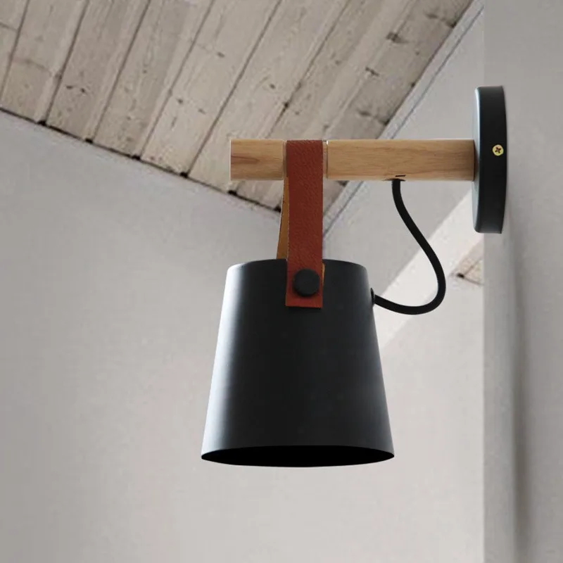 Indoor-Nordic-Belt-Wooden-Wall-Lamp-For-Bedroom-Bedside-Living-Room ...