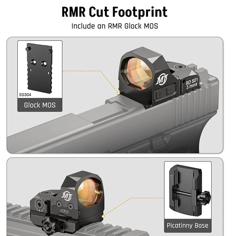 Hawkeye RMR Red Dot Sight RMR Micro Dot Red Sight Motion Activated ...