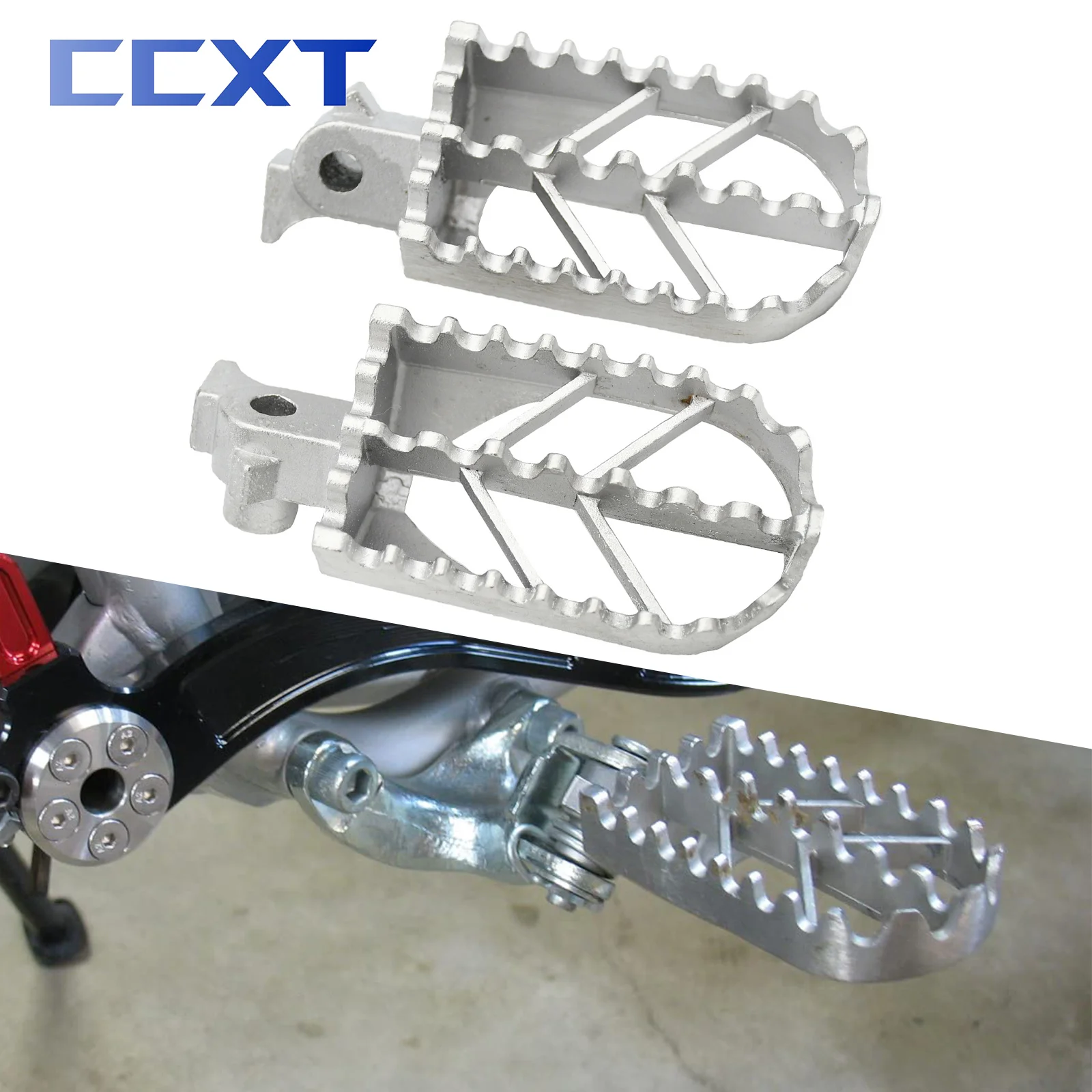 Motocross Stainless Steel Rests Pedals Foot Pegs For Honda XR50 XRF70 ...